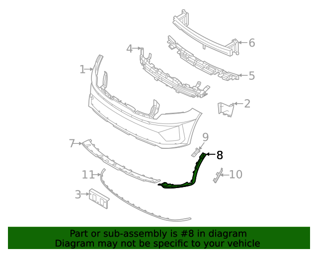 2021-2023 Kia Sorento Molding Extension 86593-R5300 | Genuine Kia Parts ...