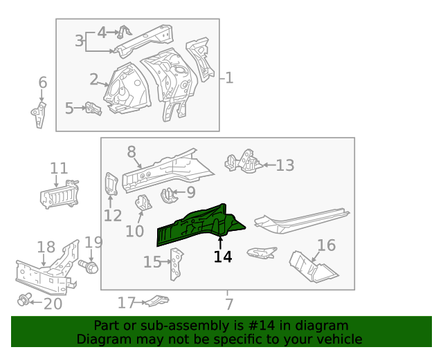 2006-2021 Lexus Outer Rail 57115-30060 | OEM Parts Online