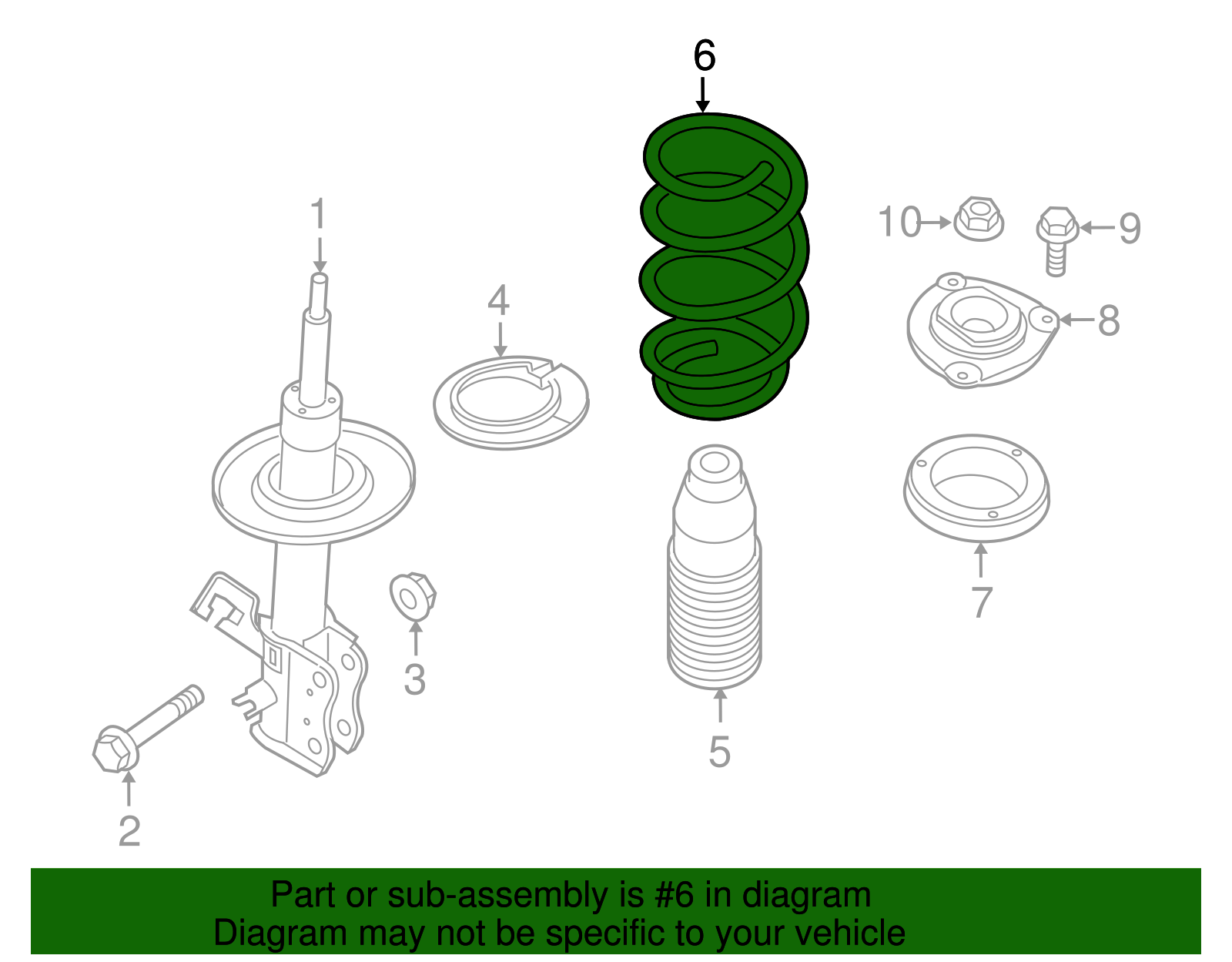 2017 Nissan Sentra Spring 54010-4FU1A | Nissan Parts OEM