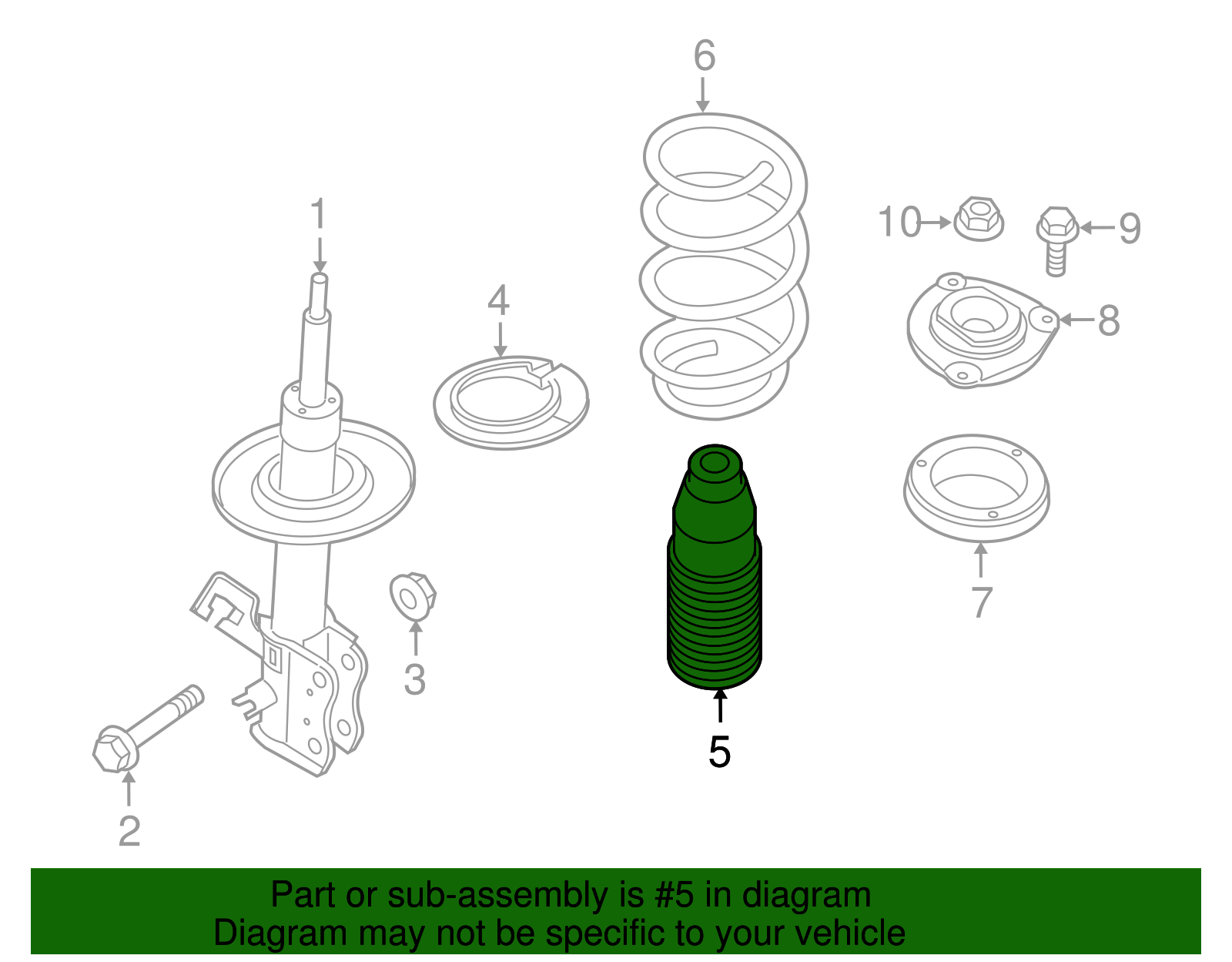 2013-2021 Nissan Strut Bumper 54050-3SH0A | Nissan Parts Central