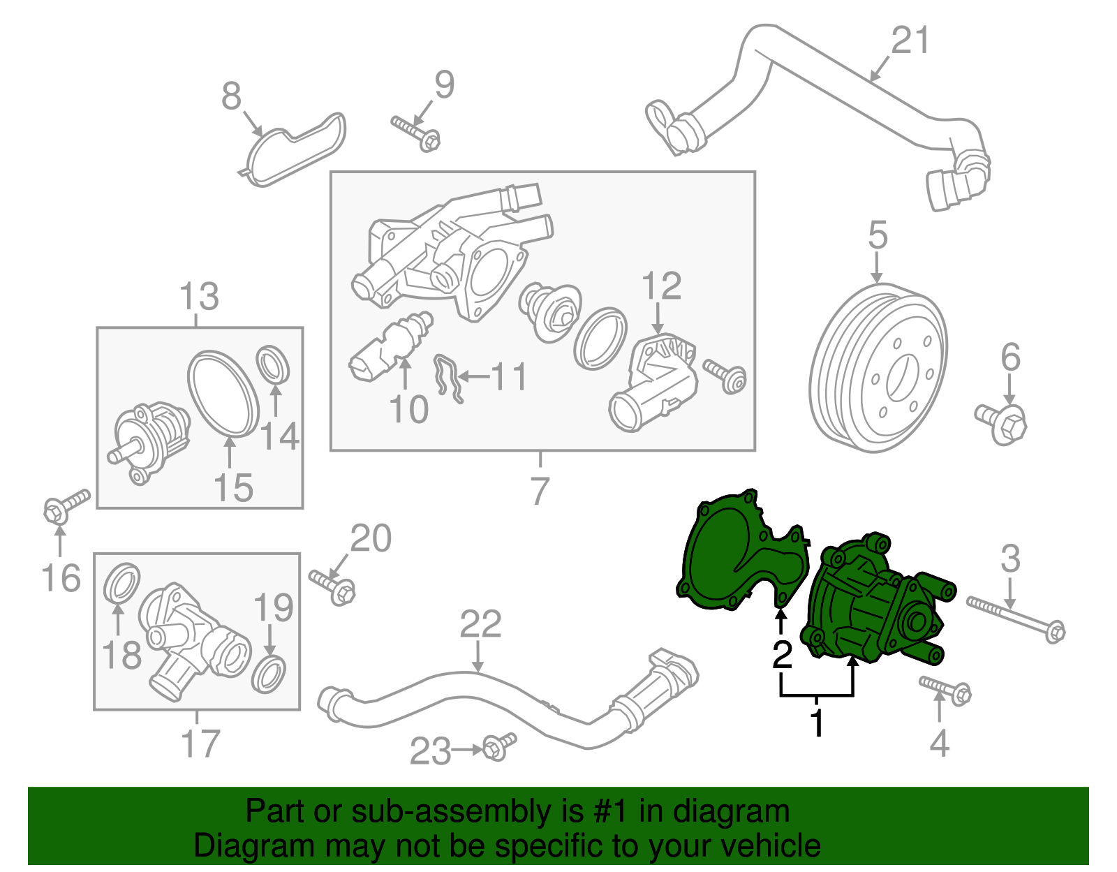 2014-2021 Ford Water Pump CM5Z-8501-A | Ford OEM Parts Online