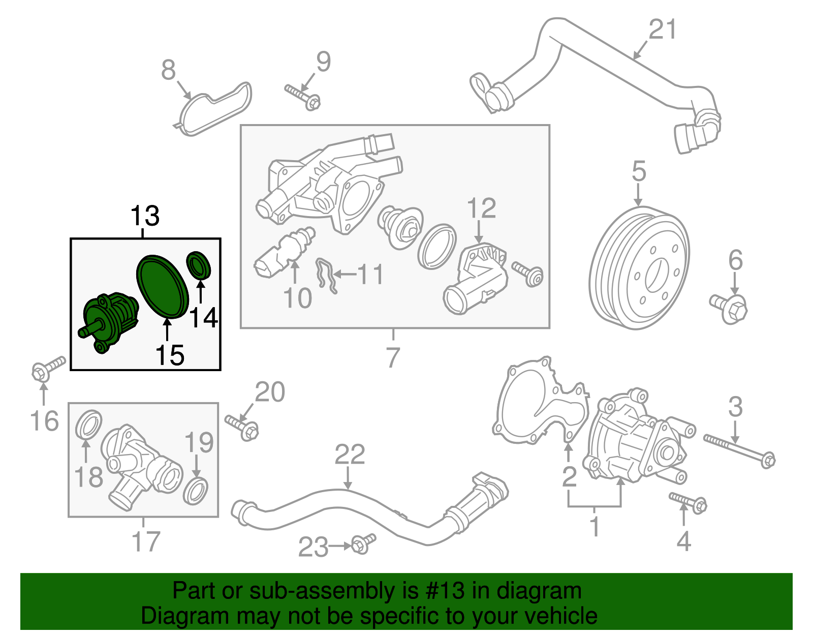 2014-2021 Ford | Thermostat | CM5Z-8575-D | Walls' Ford Parts