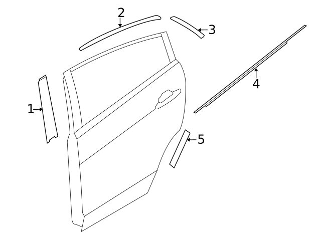 83220-H9000 - Belt Molding 2019-2021 Kia Rio | Kia.Parts Store