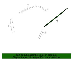 83220-H9000 - Belt Molding 2019-2021 Kia Rio | Kia.Parts Store
