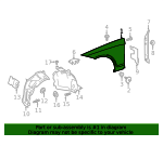 2019-2020 Mercedes-Benz Fender 257-880-38-00 | MB OEM Parts