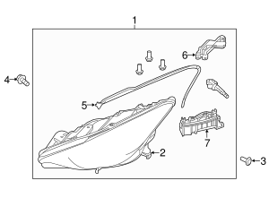 62229-5DA0A (622295da0a) - 2017-2019 Infiniti QX30 Lens & Housing Clip ...