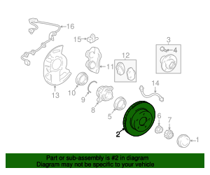 43512-35322 - Disc Brake Rotor (Front) 2003-2014 Toyota | Longo Toyota ...