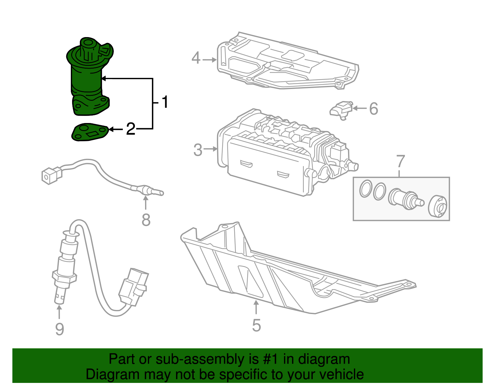 18011-R70-A00 - Exhaust Gas Recirculation (EGR) Valve 2008-2017 Honda ...