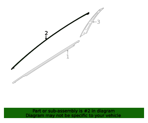 82860-L3000 - Upper Molding 2021-2024 Kia K5 | Kia.Parts Store