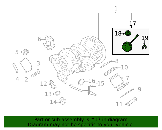 2017-2024 Porsche Turbocharger Wastegate Actuator PAB-145-461-00 ...
