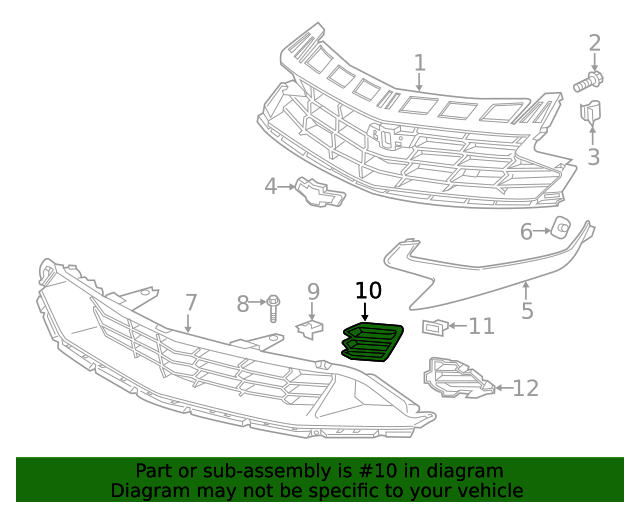 2019-2023 Chevrolet Camaro Air Deflector - Driver's Side (LH) 84215539 ...
