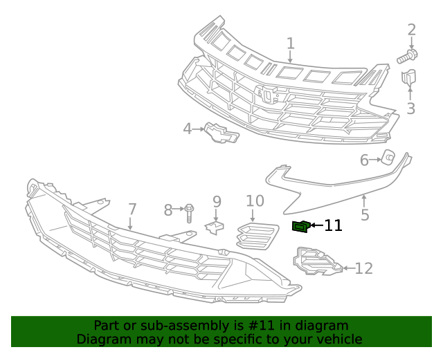 2007-2021 GM OEM NEW 2007-2021 GM Cadillac Buick Camaro Front Bumper ...