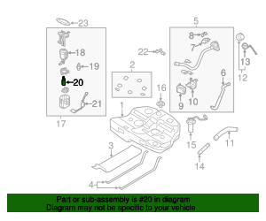 2011-2014 Hyundai Sonata Fuel Pump Assembly 31110-3Q700 | OEM Parts Online