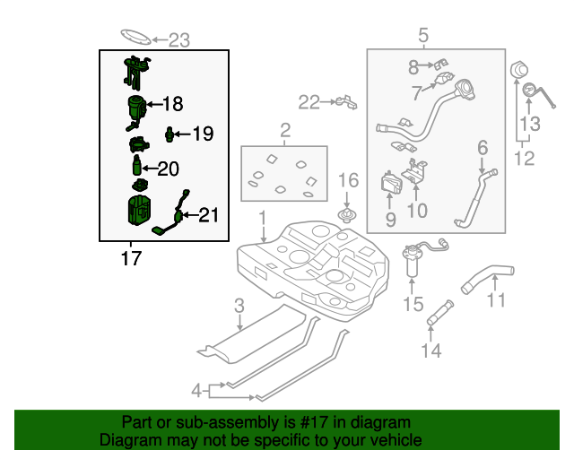 2015-2019 Hyundai Sonata Fuel Pump 31120-C2500 | QuirkParts