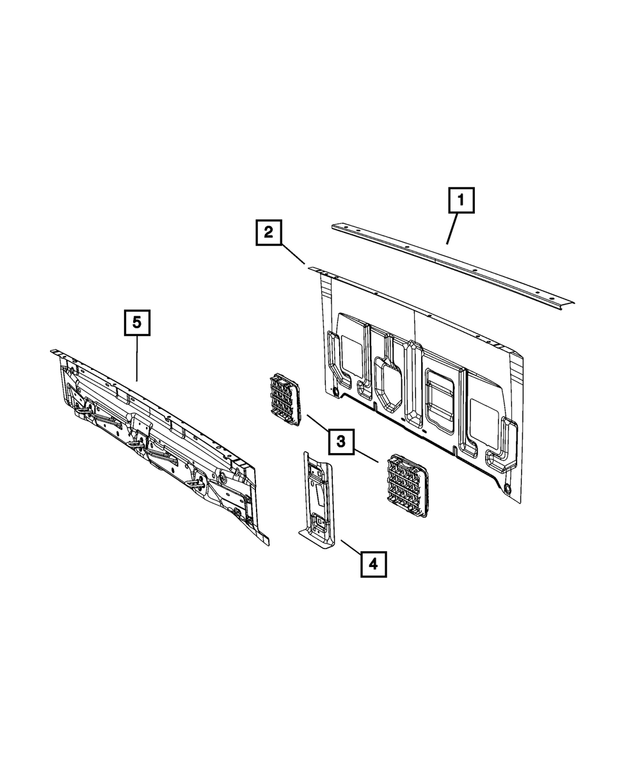 2020-2025 Jeep Gladiator Cab Back Panel 68346636AA | Mopar eStore