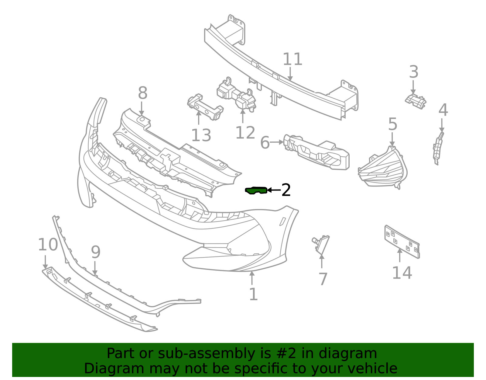 86525-L3300 - Bumper Cover Bracket 2021-2024 Kia K5 | Kia.Parts Store