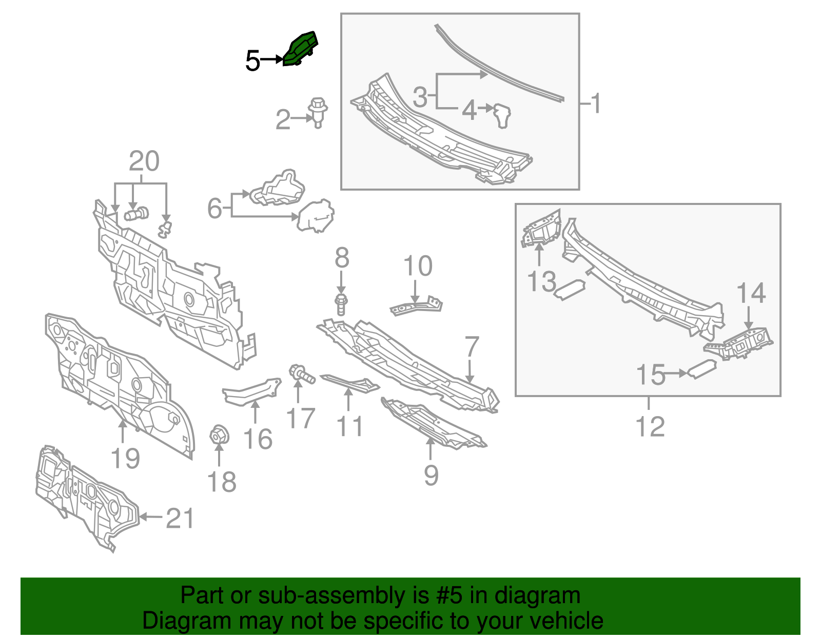Genuine Toyota Side Panel part# 55820-47010 for 2012-2017 Toyota Prius ...