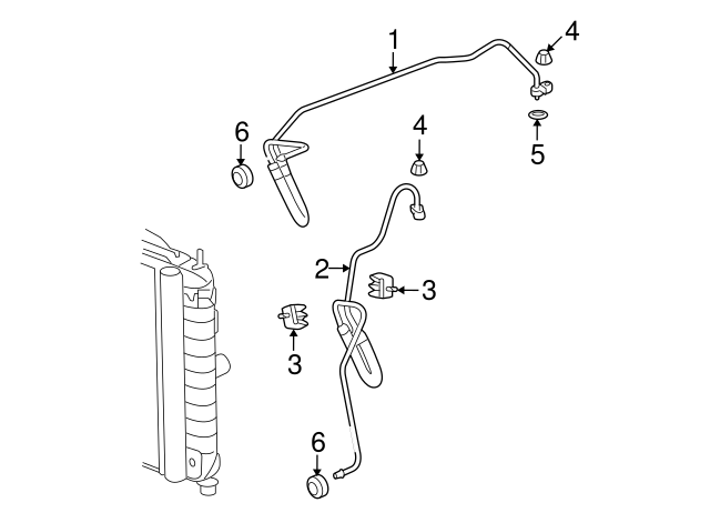 1995-2021 GM OEM NEW 95-20 GM Buick Cadillac Transmission Oil Cooler ...