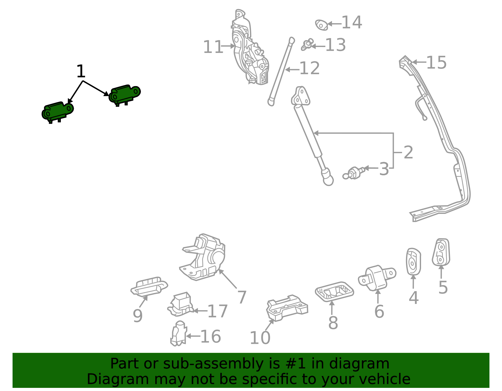 2016-2021 Toyota Land Cruiser Hinge 68810-60021 | Parts Reliable Toyota MO