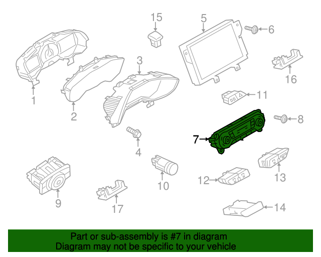 2012-2014 Ford Focus HVAC Temperature Control Panel CM5Z-19980-C ...
