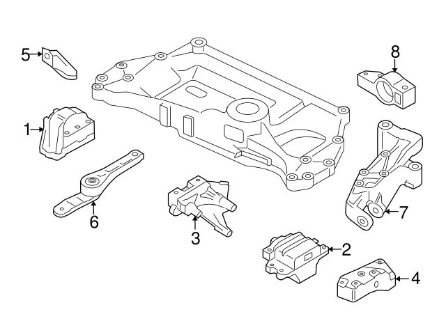 1K0-199-262-AR - Motor Mount 2006-2009 Audi | Audi OEM Parts