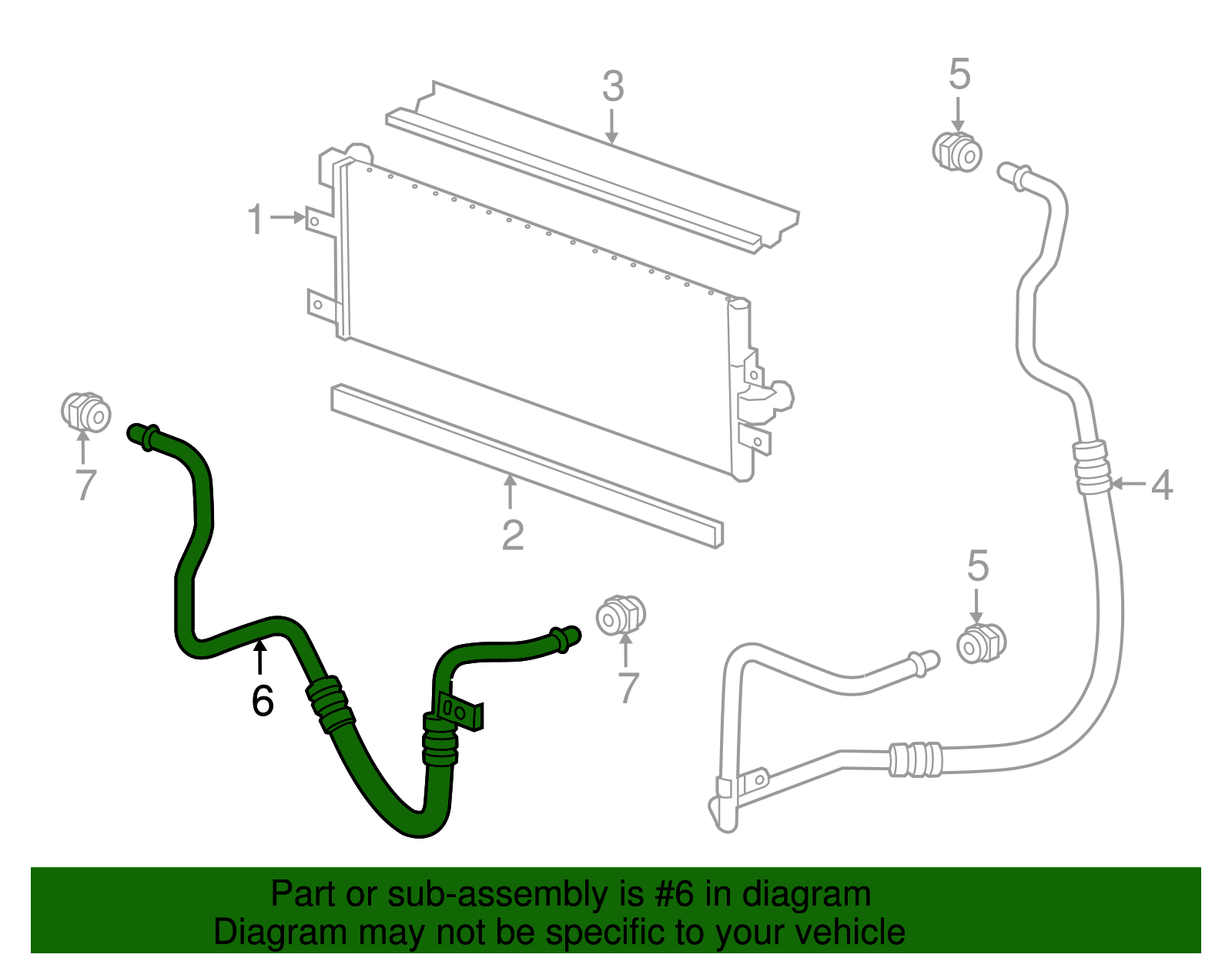 2014-2016 Chevrolet Spark EV Transmission Fluid Cooler Inlet Pipe ...