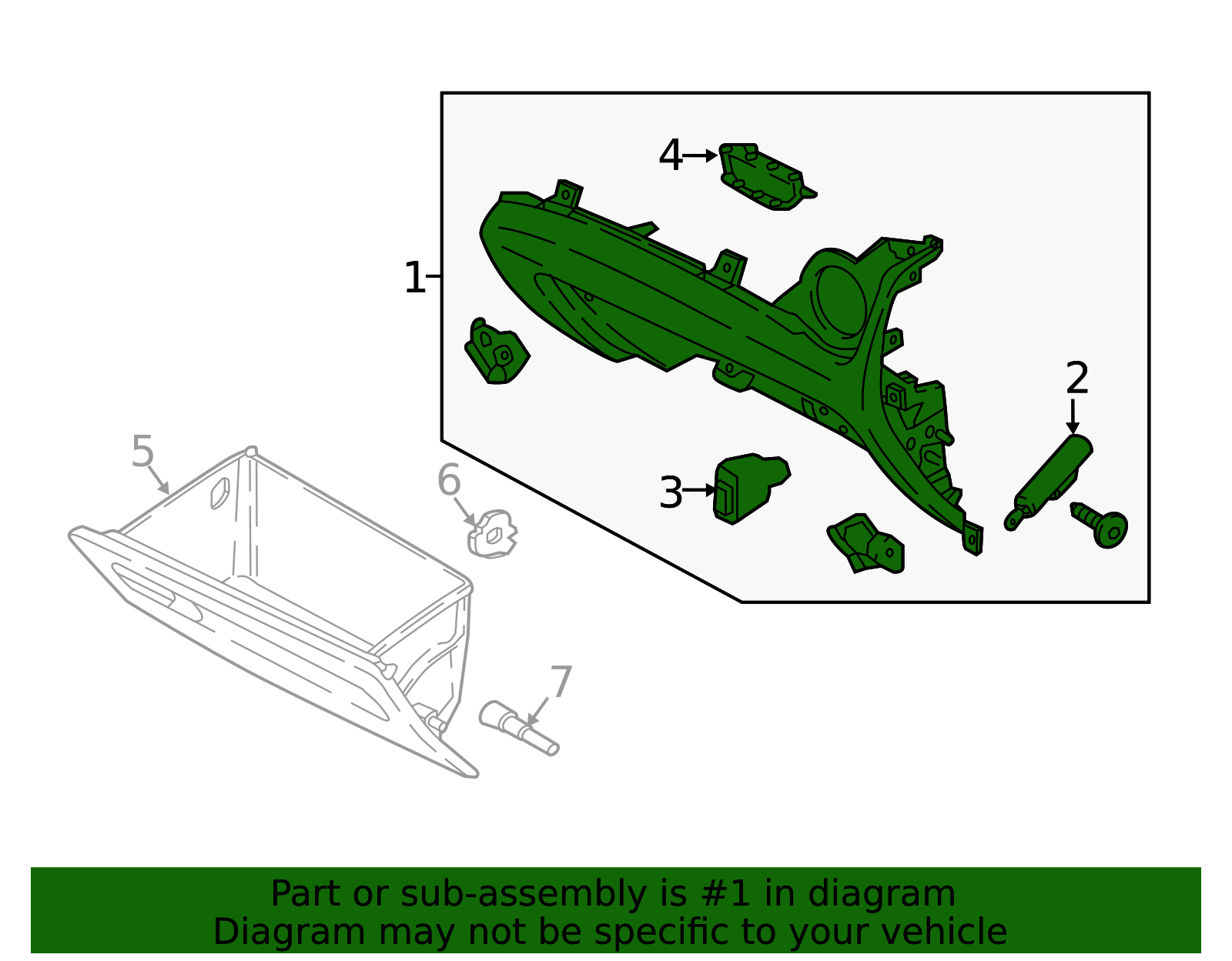 84540-K4000-TRY - Glove Box Frame - 2019-2021 Hyundai Kona Electric ...