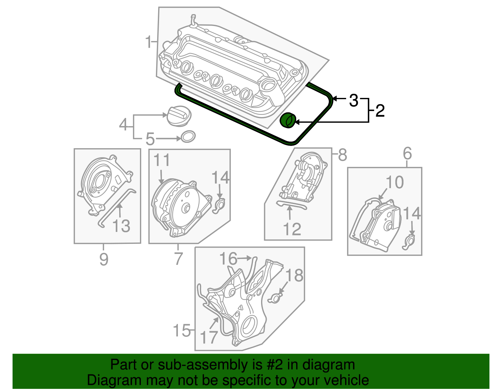 2009-2015 Acura Valve Cover Gasket Set 12030-R70-A00 | Acura Automotive ...
