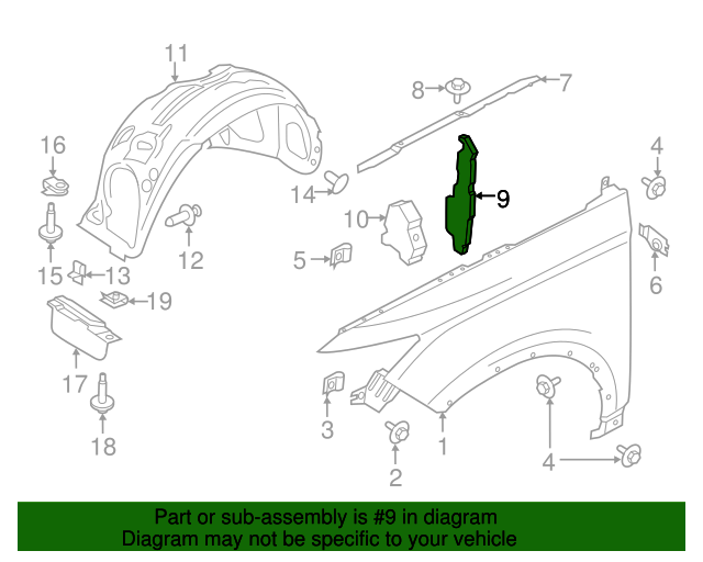 2015-2019 Lincoln MKC Insulator EJ7Z-16072-A | OEM Parts Online