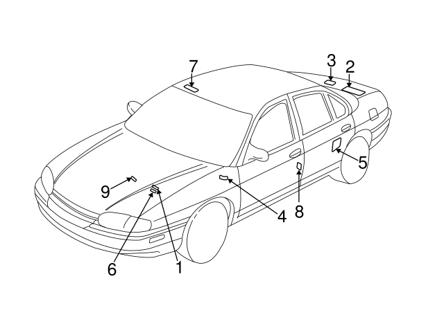 1997-2003 GM Accessory Belt Routing Label 24504969 GM | GMPartsDirect.com
