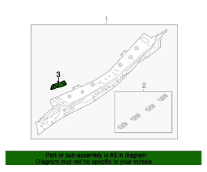 2014-2020 Nissan Rogue Rear Body Panel Support Bracket 79133-4CL0A ...