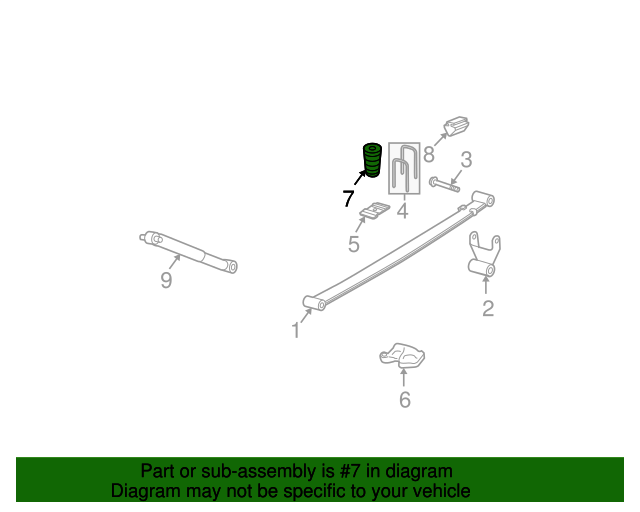 1996-2014 GM Rear Jounce Bumper Approximately 5.9" 15270578 GM ...