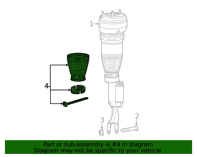 2018-2021 Mercedes-Benz Shock Absorber Bellows 222-323-29-00 ...