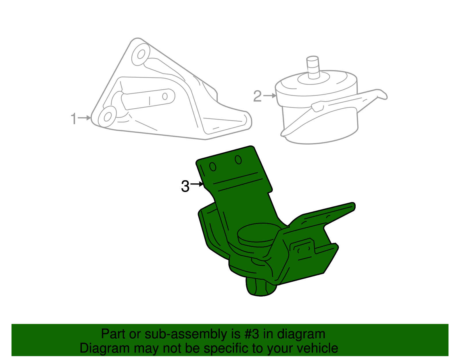 2005-2015 Toyota Tacoma Automatic Transmission Mount (Rear) 12371-0P030 ...