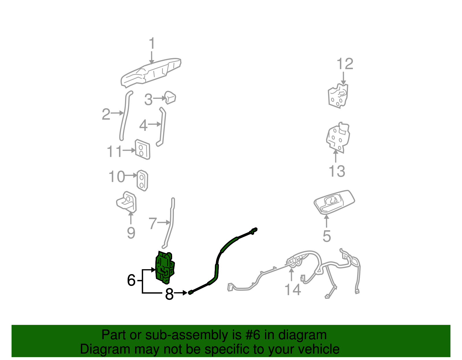 2007-2010 GM Passenger Side Front Door Lock 25876388 GM | GMPartsDirect.com