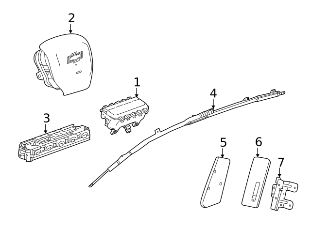 2017-2024 GM Driver Side Instrument Panel Lower Airbag 42788651 GM ...