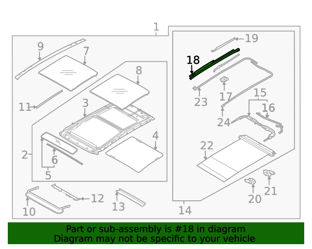 2022-2023 Hyundai Tucson Sunroof Guide Rail 81651-N9000 | OEM Parts Online