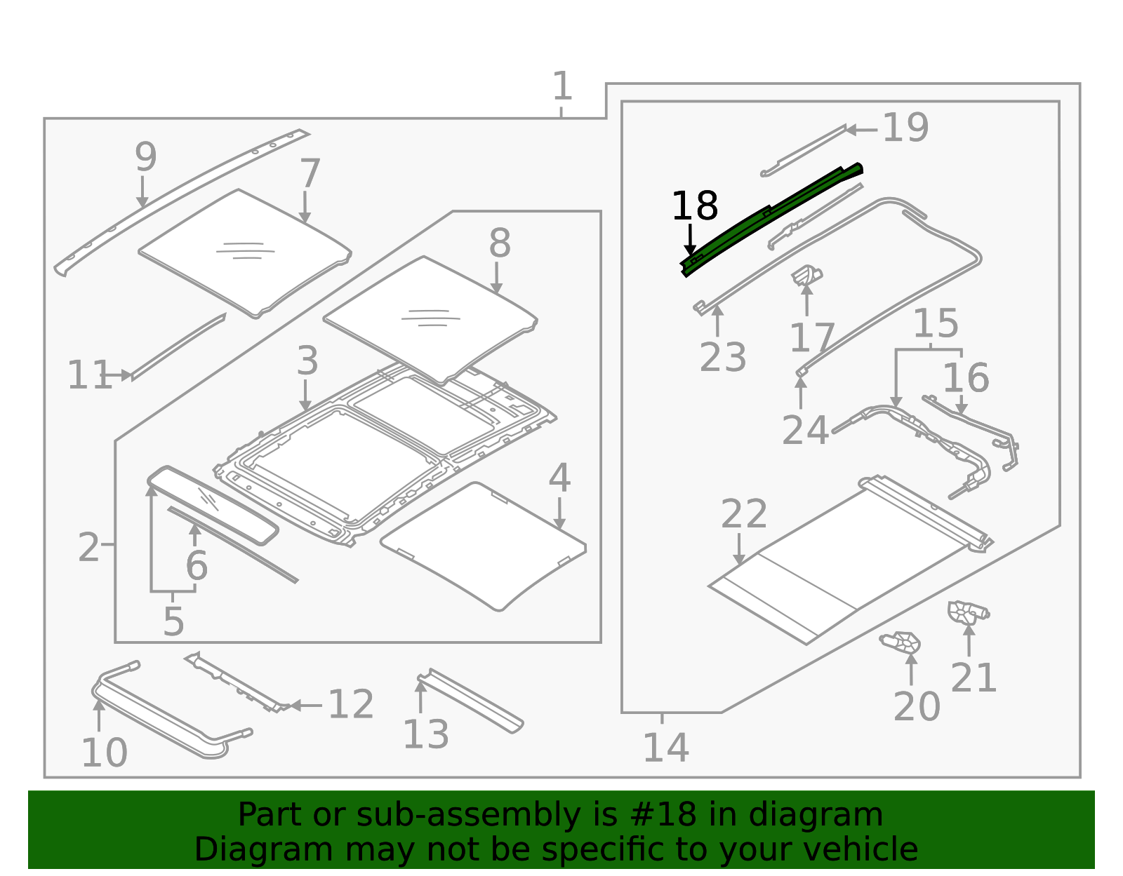 2022-2024 Hyundai Tucson Sunroof Guide Rail 81651-N9000 | World OEM ...