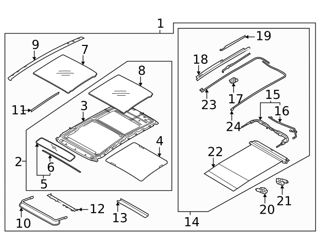 81600-N9000-MMH - Sunroof Assembly 2022-2024 Hyundai Tucson ...