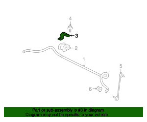2002-2020 Mitsubishi Stabilizer Bar Bracket MR403646 | Auto Parts
