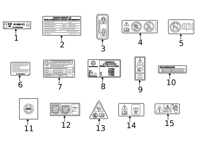 2012-2021 Mercedes-Benz Identification Plate 000-817-42-04 | Mercedes ...