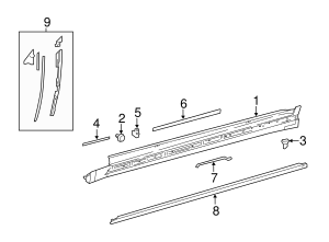 75858-50010 - Rocker Panel Guard 2018-2023 Lexus | AutoNationParts.com