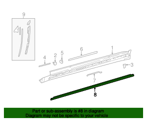 2018-2024 Lexus Molding Strip 75857-50010 | OEM Parts Online