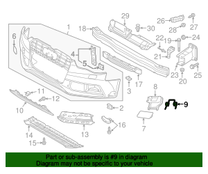 8T0-955-339 - Retainer Plate Spring 2013-2017 Audi | Audi OEM Parts