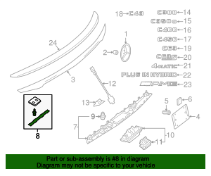 204-743-00-93 - Handle Molding Mount Kit 2012-2023 Mercedes-Benz ...