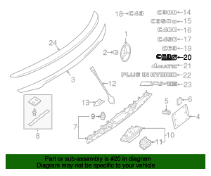 205-817-55-00 - Nameplate 2015-2016 Mercedes-Benz C 63 AMG® S ...