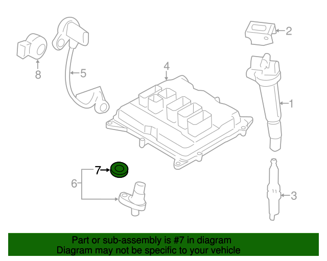 13628658854 - 2016-2022 BMW Camshaft Sensor O-Ring (13-62-8-658-854 ...