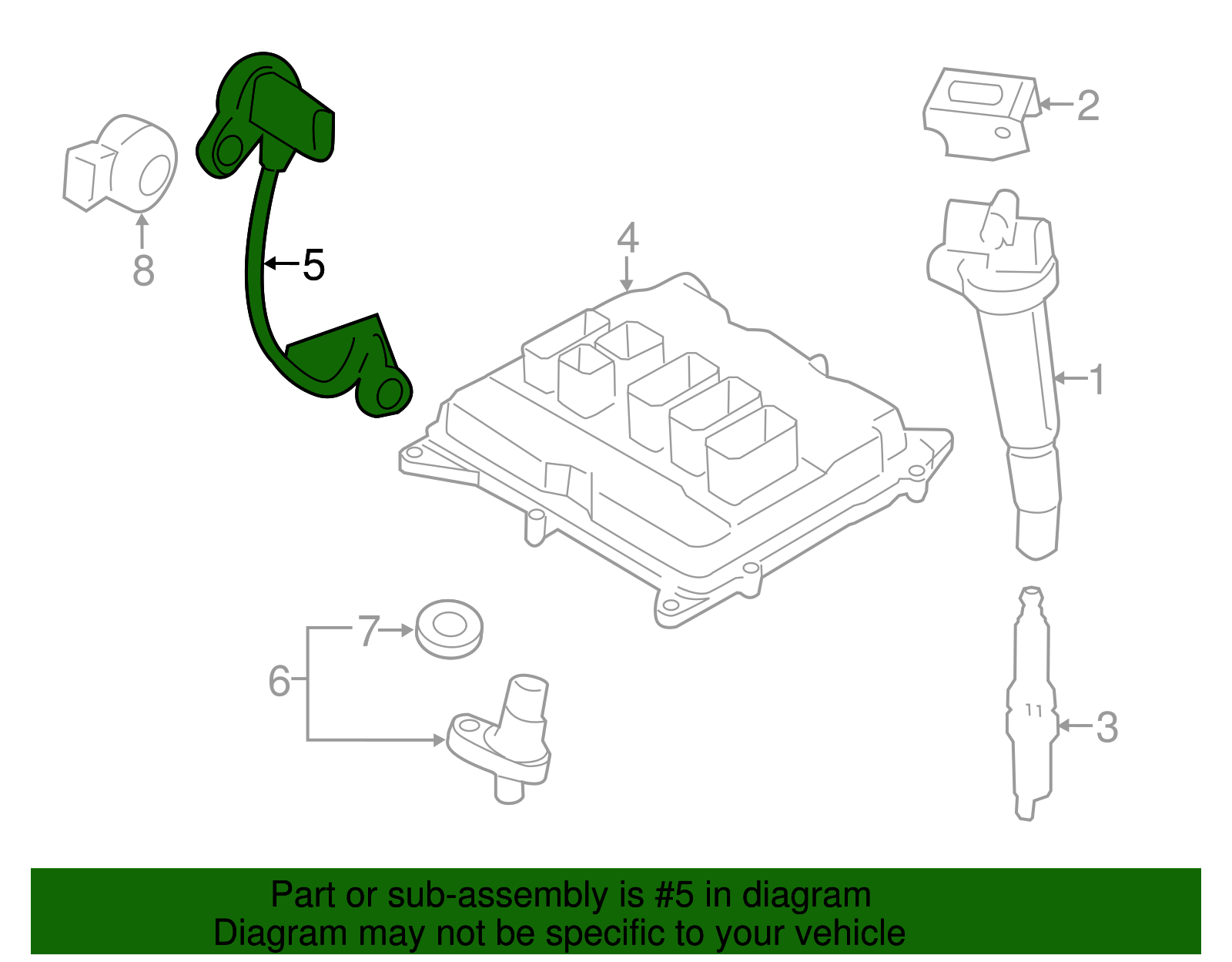 13627595860 - 2012-2018 BMW Engine Crankshaft Position Sensor (13-62-7 ...