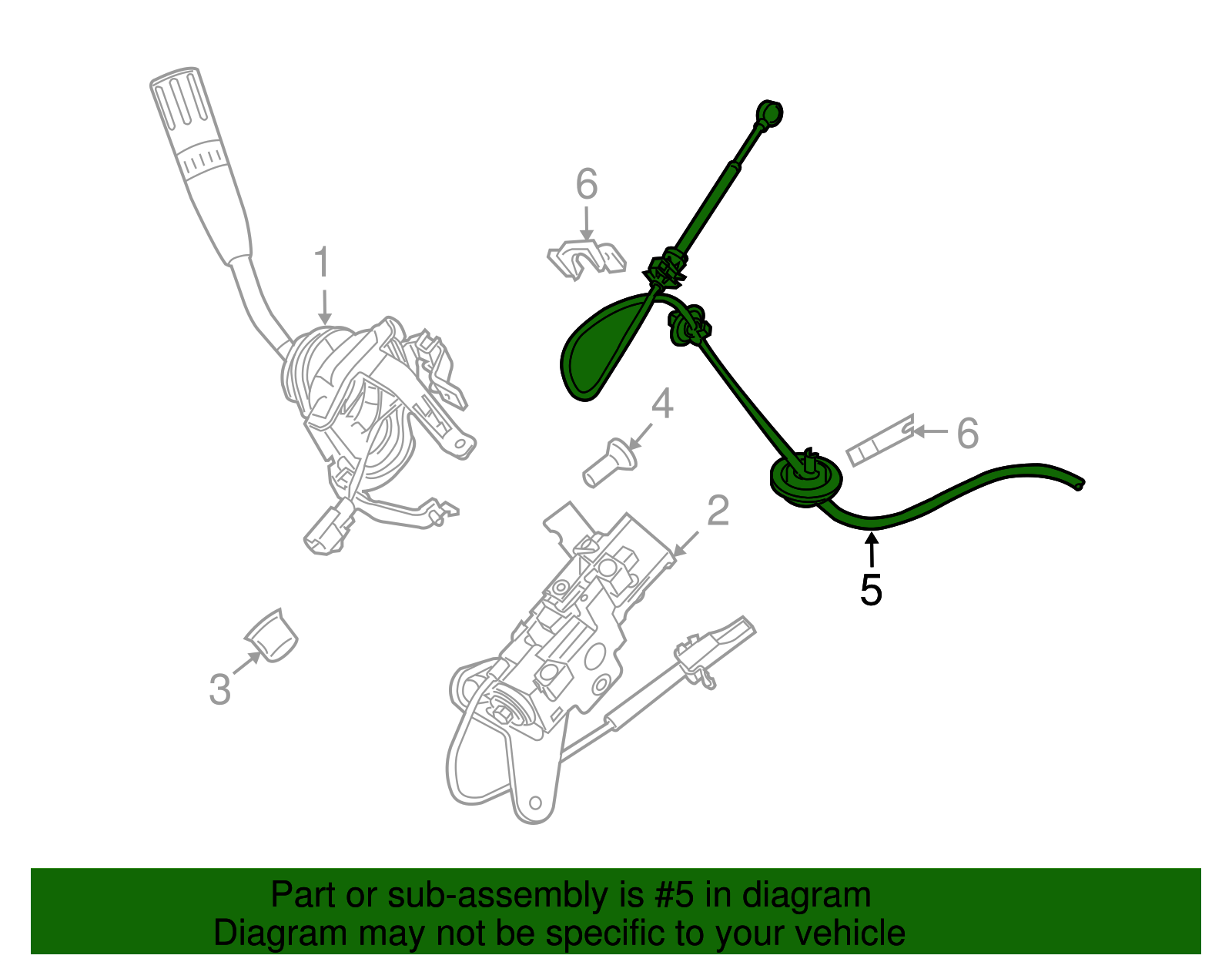 7C3Z-7E395-C - 2008-2010 Ford - Shift Control Cable | My Ford Parts