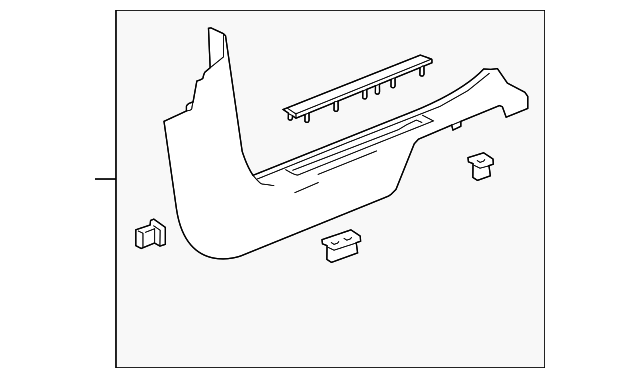 2018-2024 Chevrolet Equinox Black Front Driver Side Door Sill Garnish ...